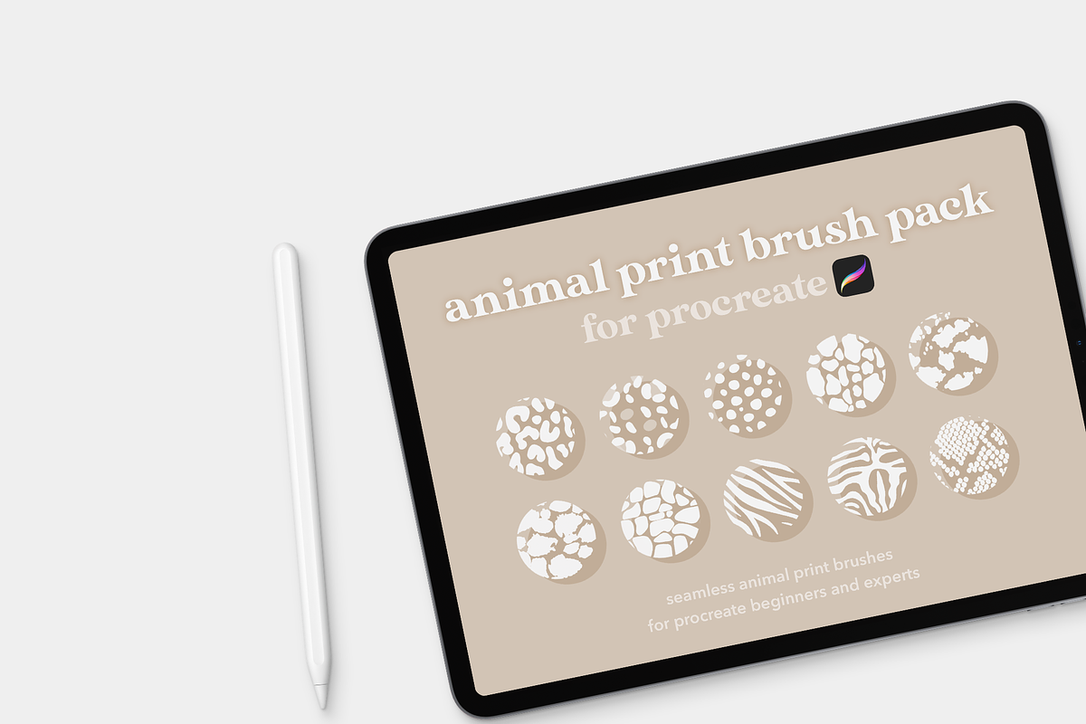 Animal Print Brush Pack Procreate, a Brush Add-On by cathconofolio