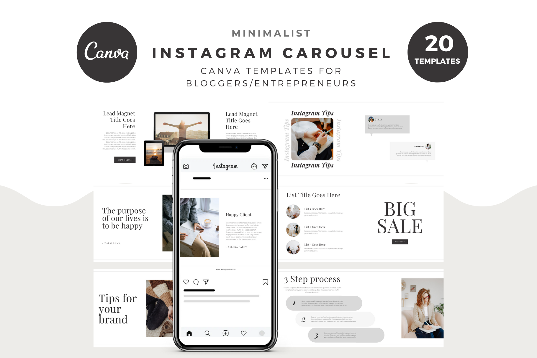 Minimalist, Instagram Carousel Canva
