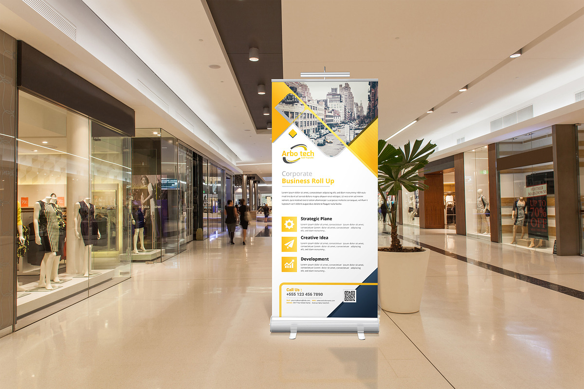 Roll Up Banner, a Stationery Template by ZAAS