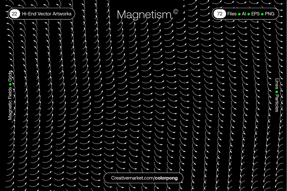 Magnetism - Vector Bundle, a Pattern Graphic by Colorpong