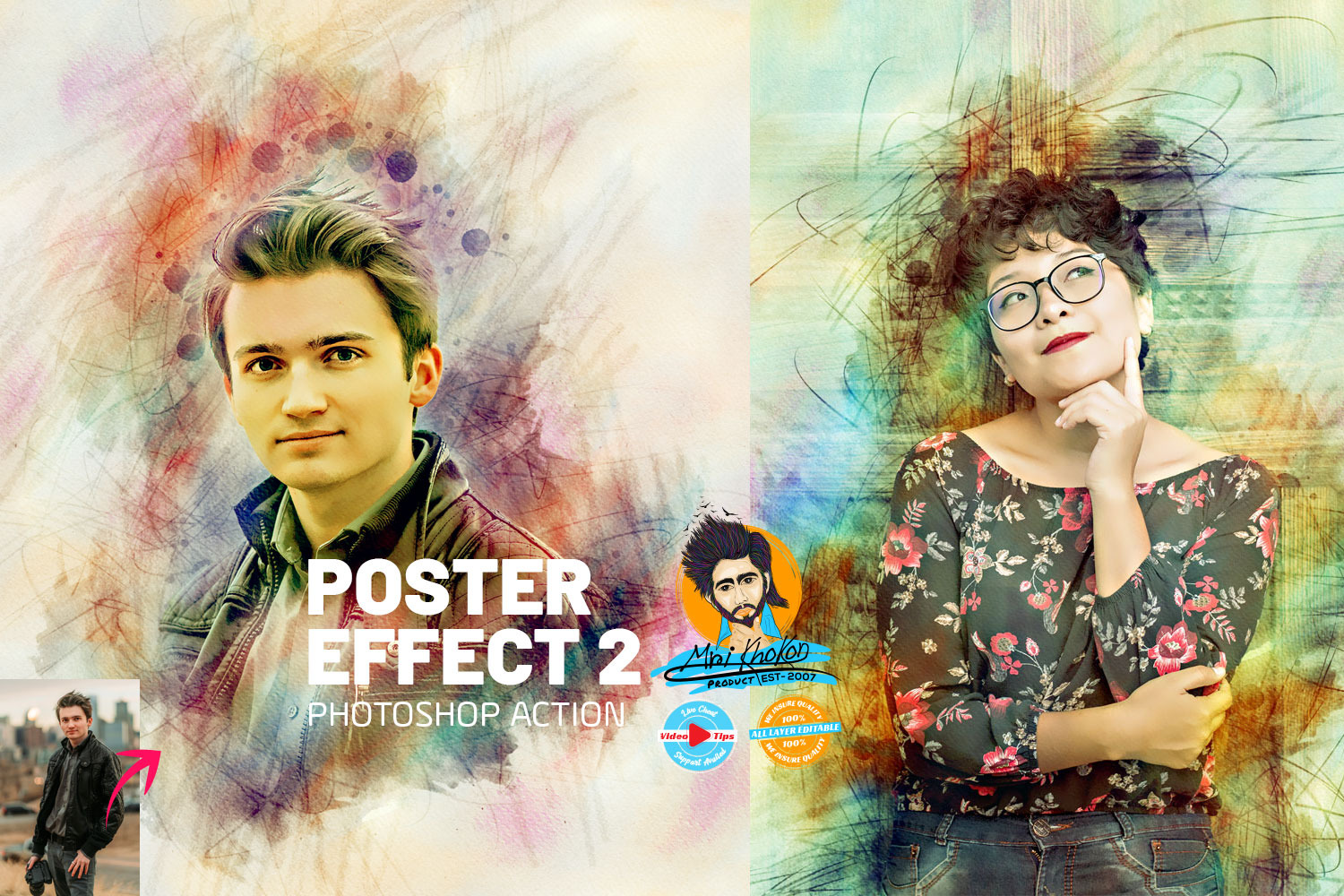 Photoshop Poster Effect, an Action Add-On by MRI STUDIO | Creative Market