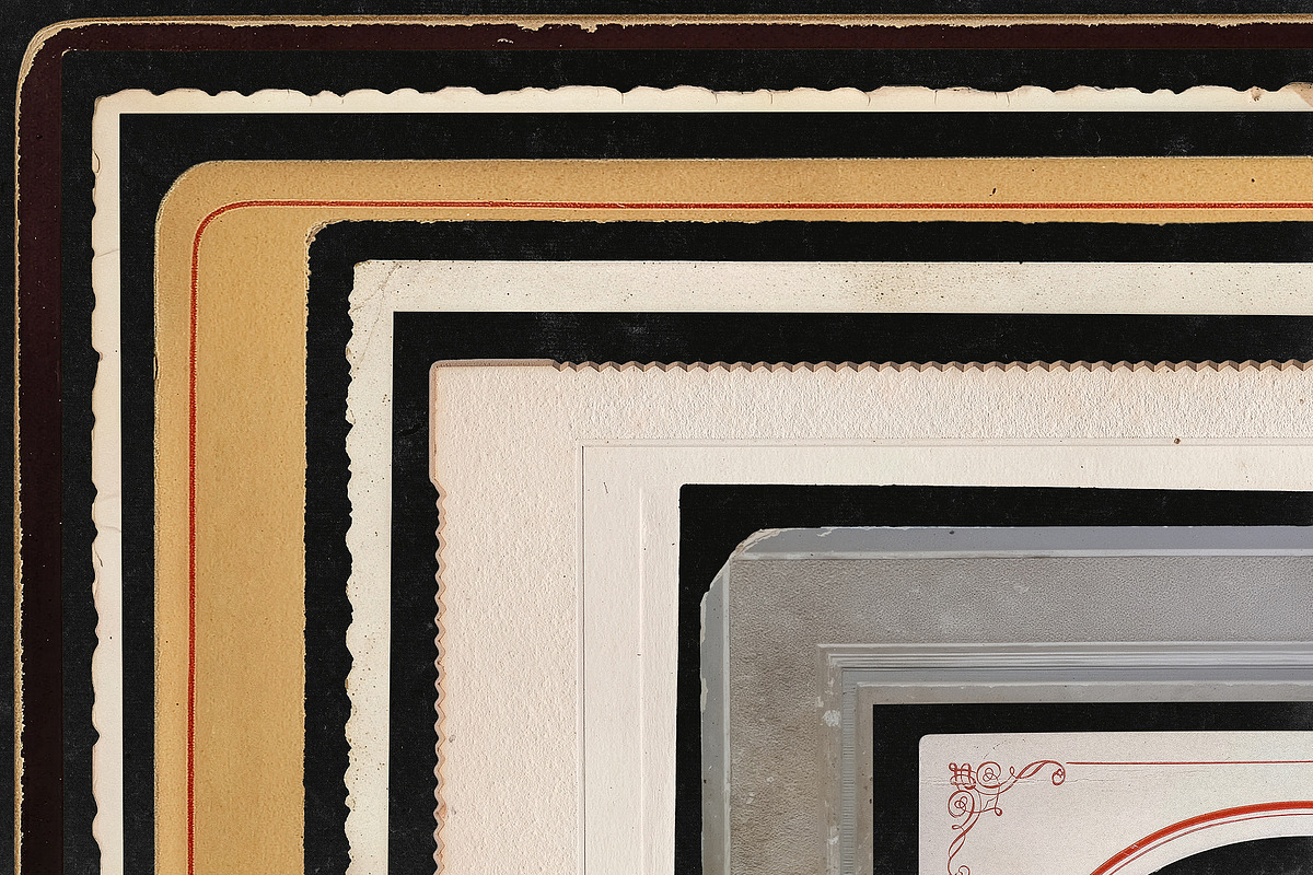 20 Isolated Old Photo Frame Overlays, an Object Graphic by smishura