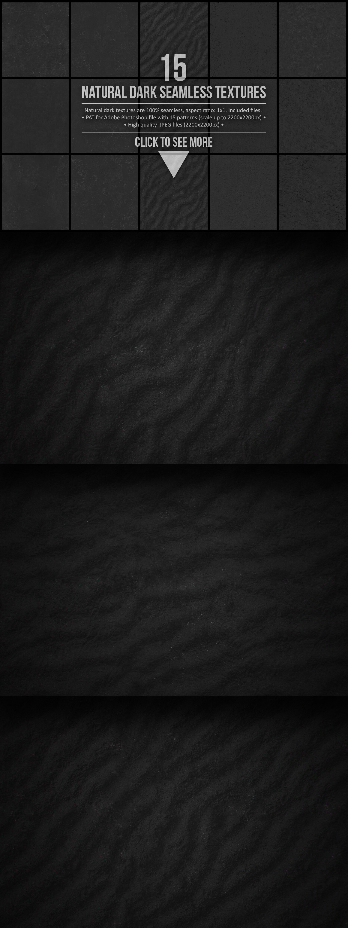 15 Natural Dark Seamless Textures, a Texture Graphic by yamonstro