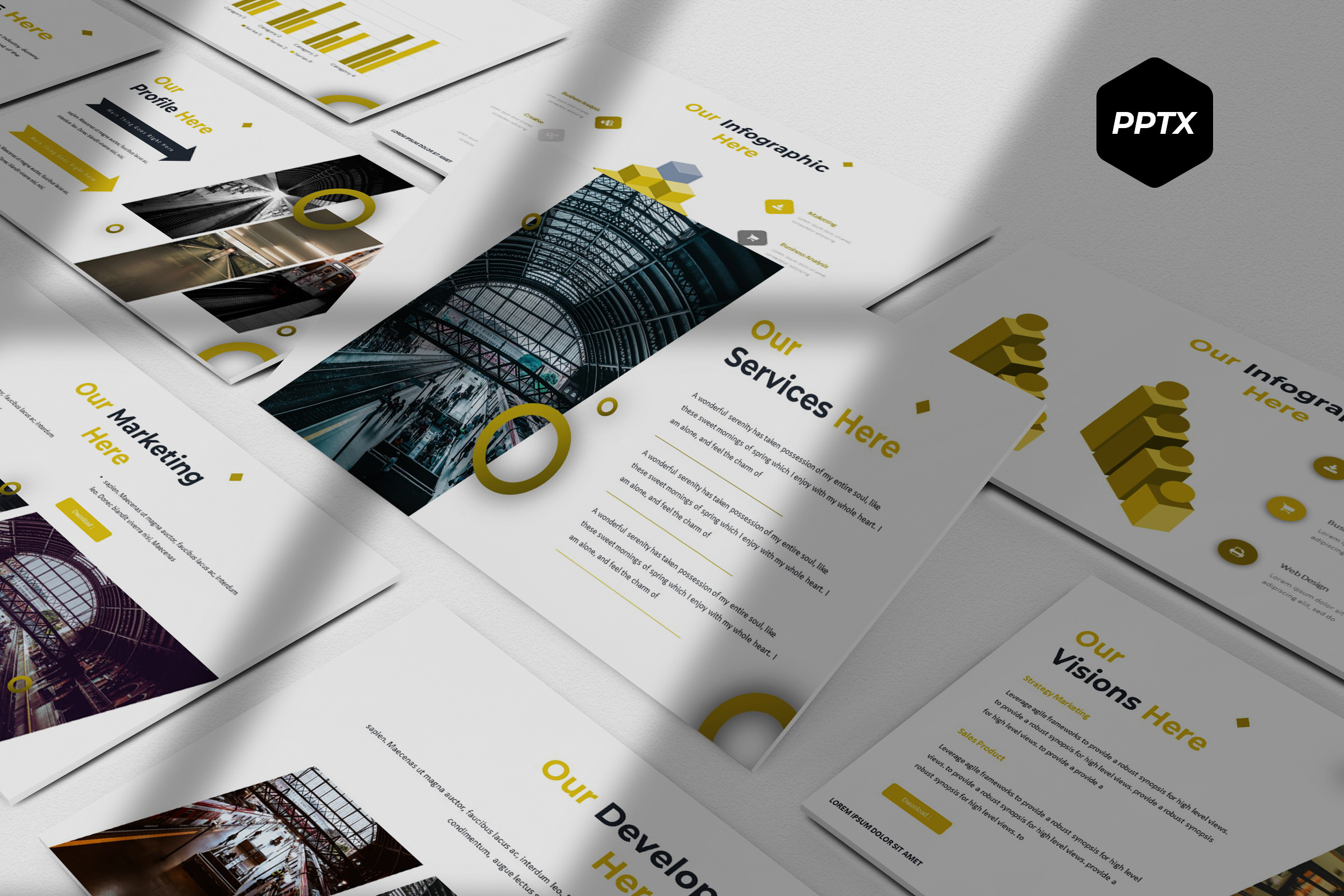 Station - Powerpoint Template, a Presentation Template by AQR Studio