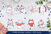 Christmas Winter Cats Cute stickers