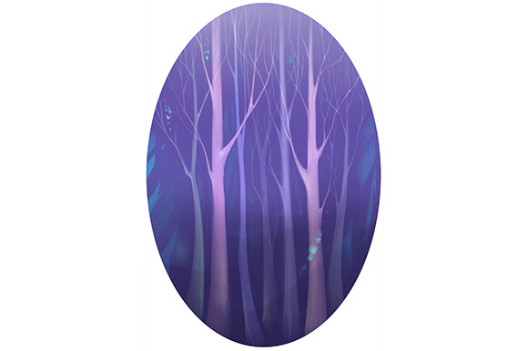 Violet magic forest tree digital art | Decorative Illustrations ...