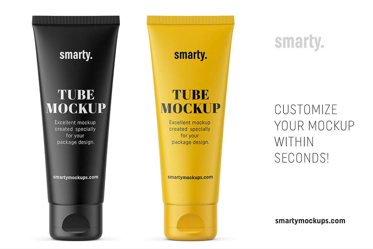 Matt tubes mockup / flip top cap, a Packaging Mockup by Smarty Mockups ...