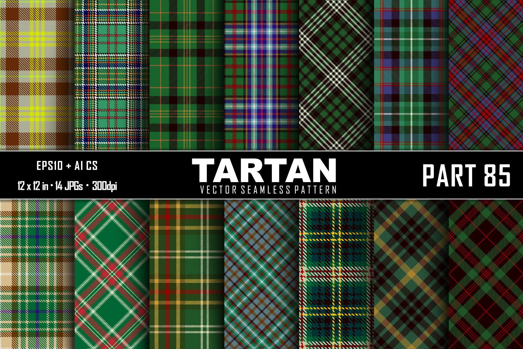 Seamless Tartan Pattern. Part–85, a Pattern Graphic by Vectorchoice