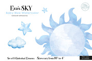 Blue Sky Element PNG file,wall Art | Illustrations ~ Creative Market