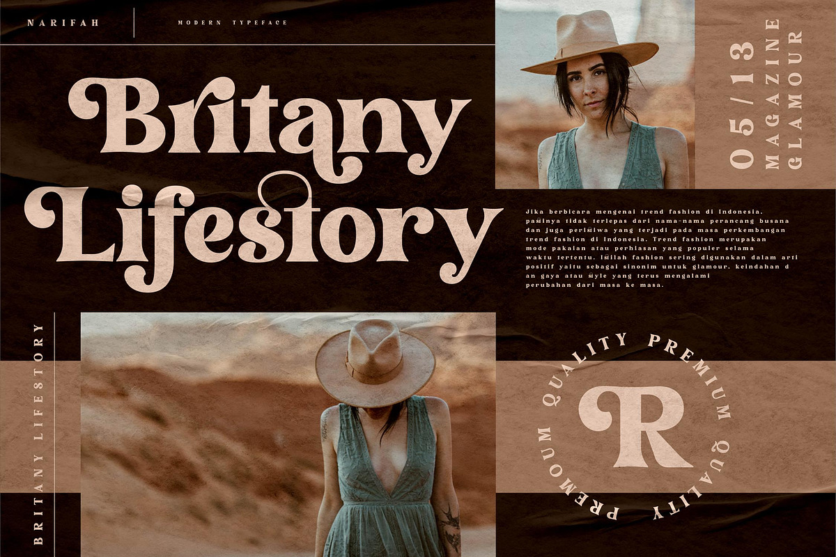 Narifah Modern Serif Font, a Script Font by Storytype Studio