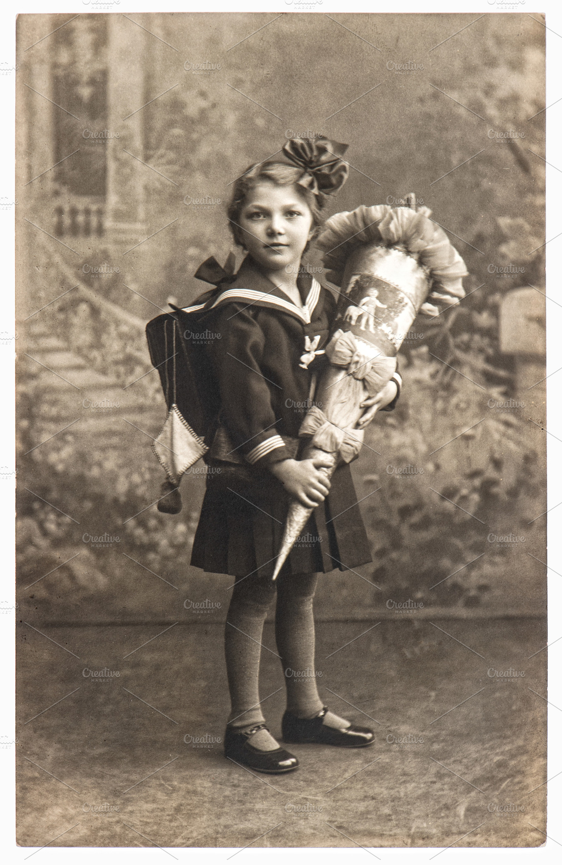 First grader school girl old photo, a Person Photo by LiliGraphie ...