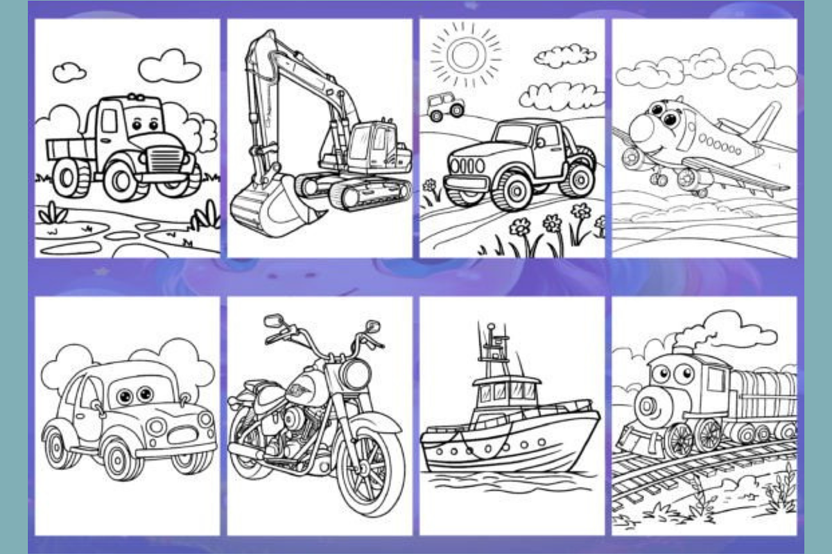 315 Vehicles Coloring Pages for Kids