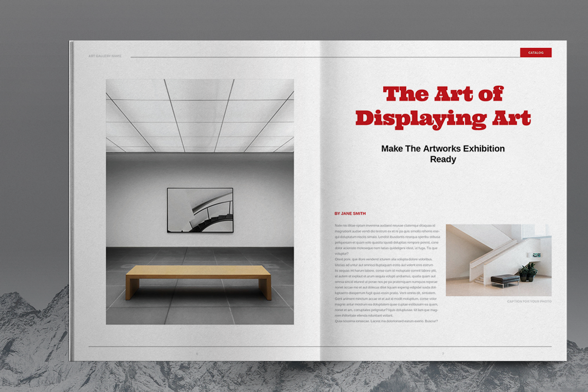 Art Gallery Catalog Layout Template