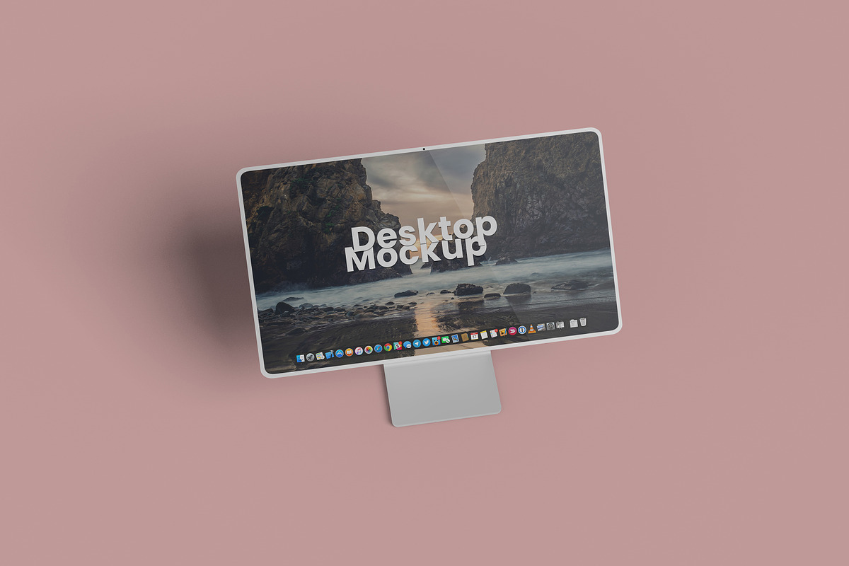 iMac Desktop Mockup, a Mac Mockup by bimockup