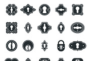 Keyhole icons vector set, an Icon by Microvector