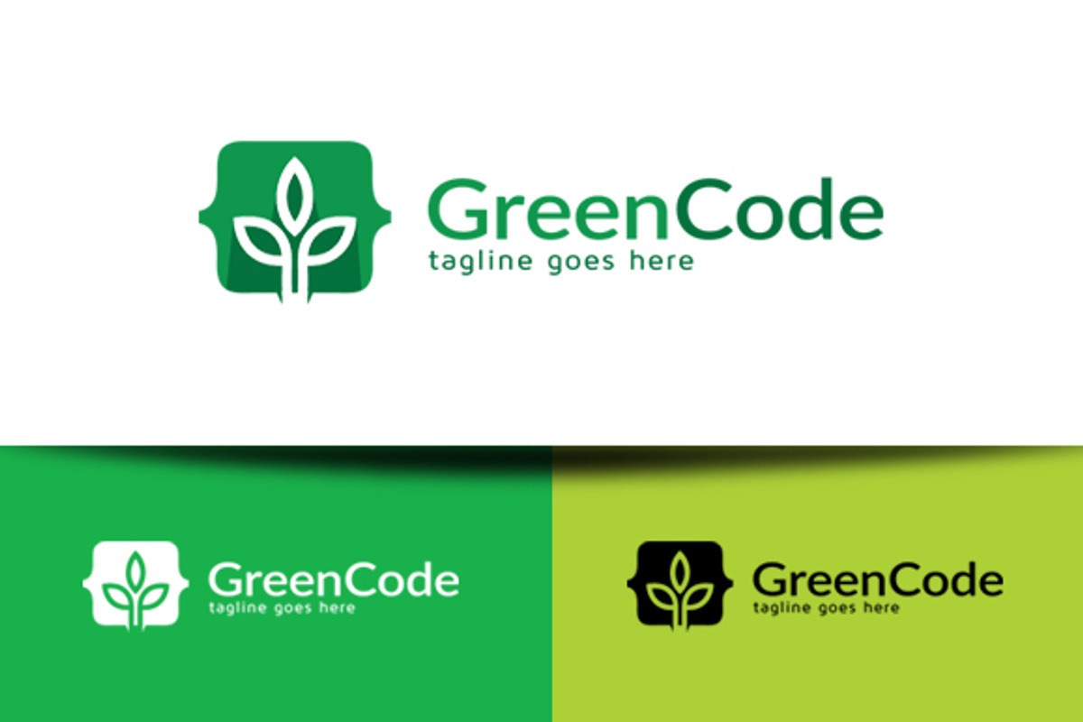 Green Code Logo Template, a Branding & Logo Template by gunaonedesign