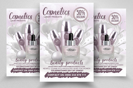 Beauty Cosmetics Product Flyer, a Flyer Template by Business Flyers