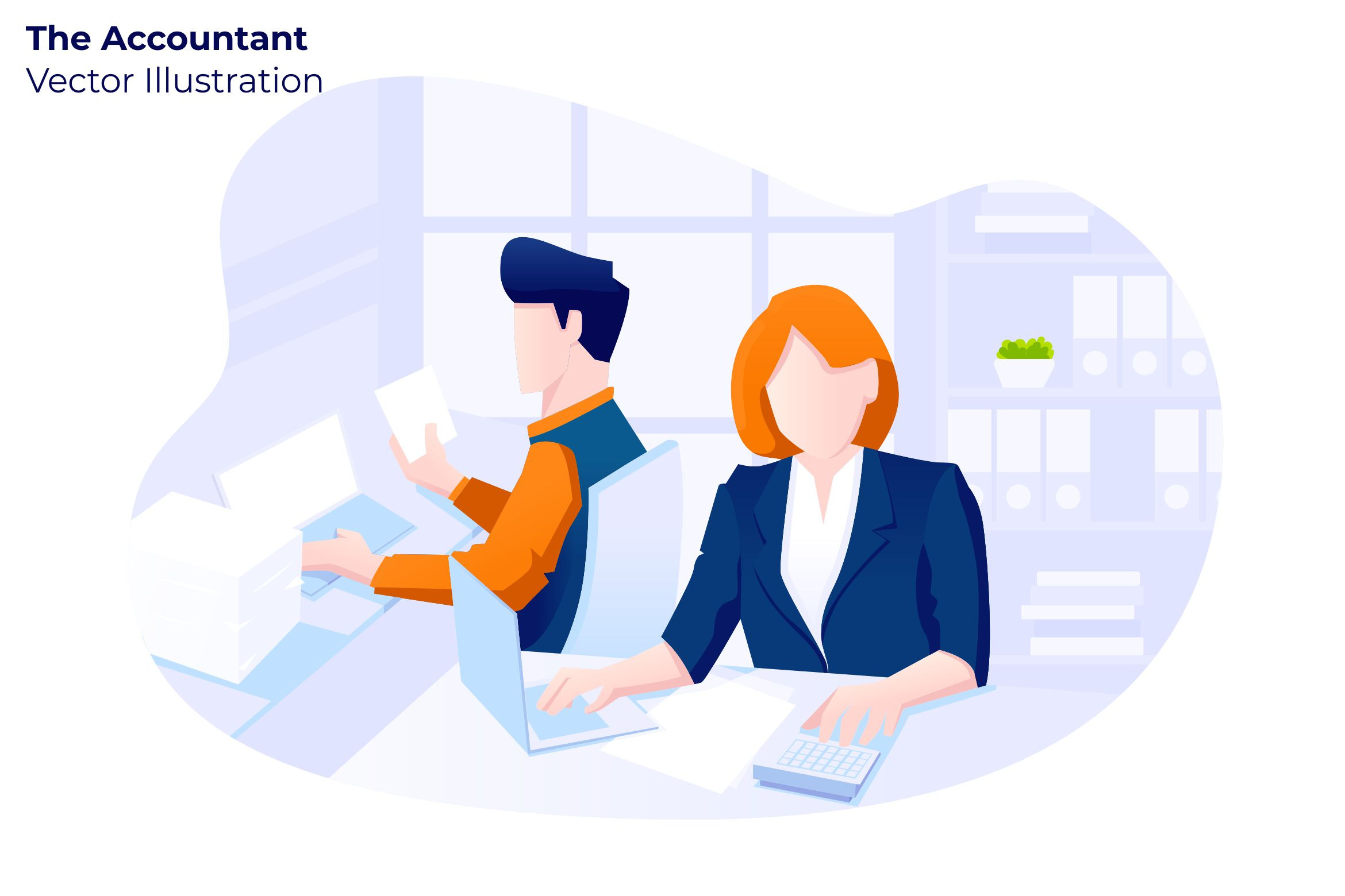 The Accountant - Vector Illustration, a Technology Illustration by AQR ...