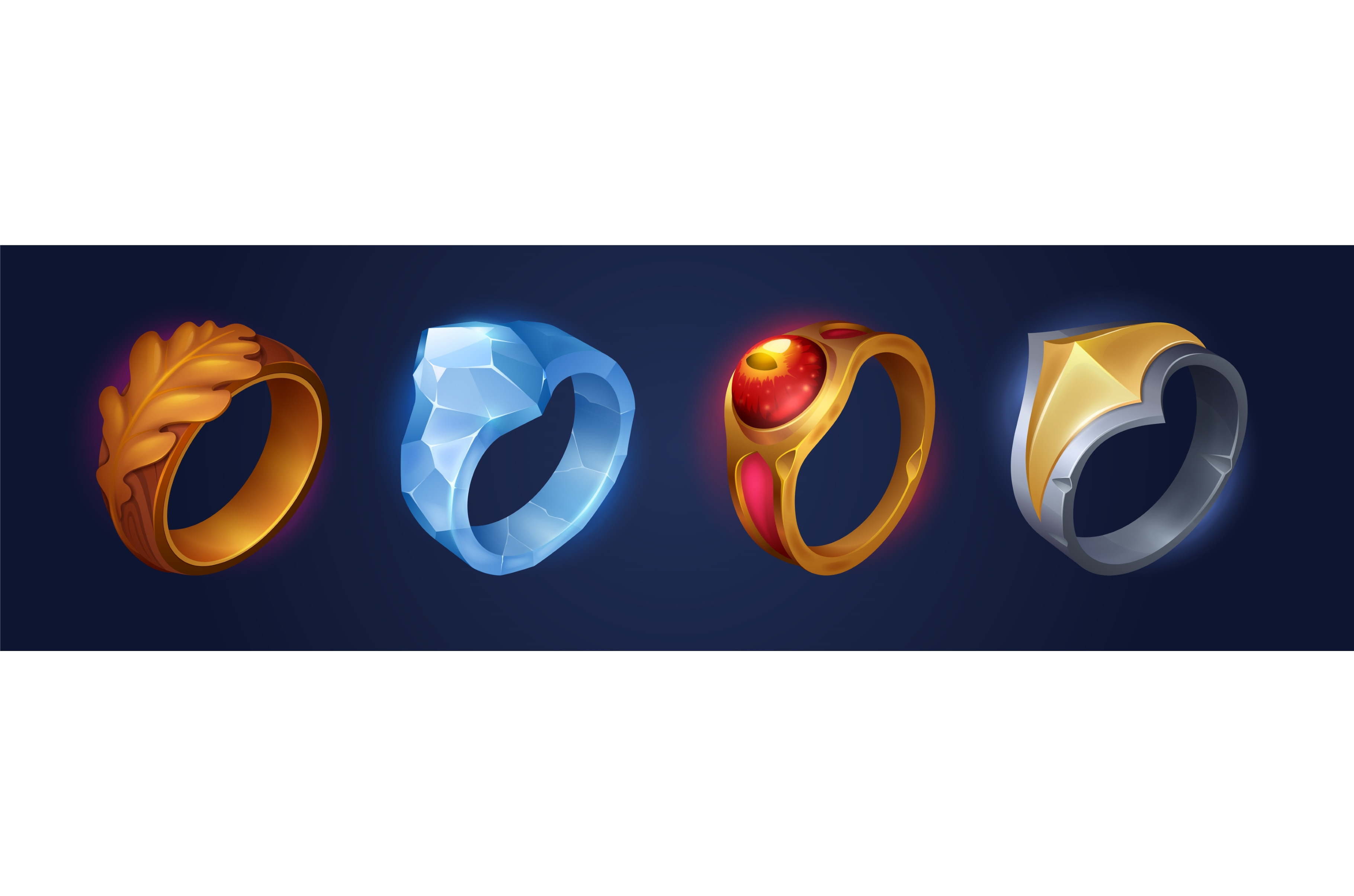 Fantasy rings, magic jewelry for, an Object Graphic by art PVP - market