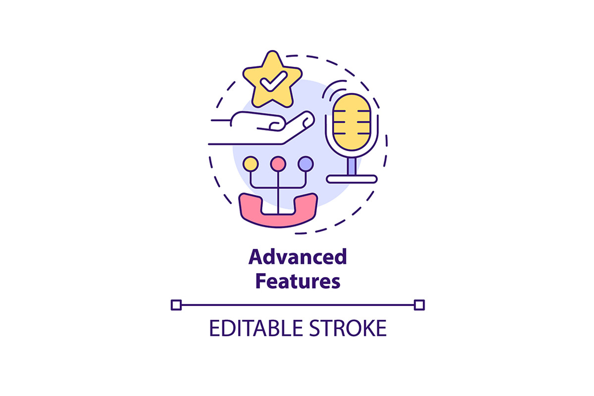 Advanced features concept icon, an Outline Icon by bsd studio ...