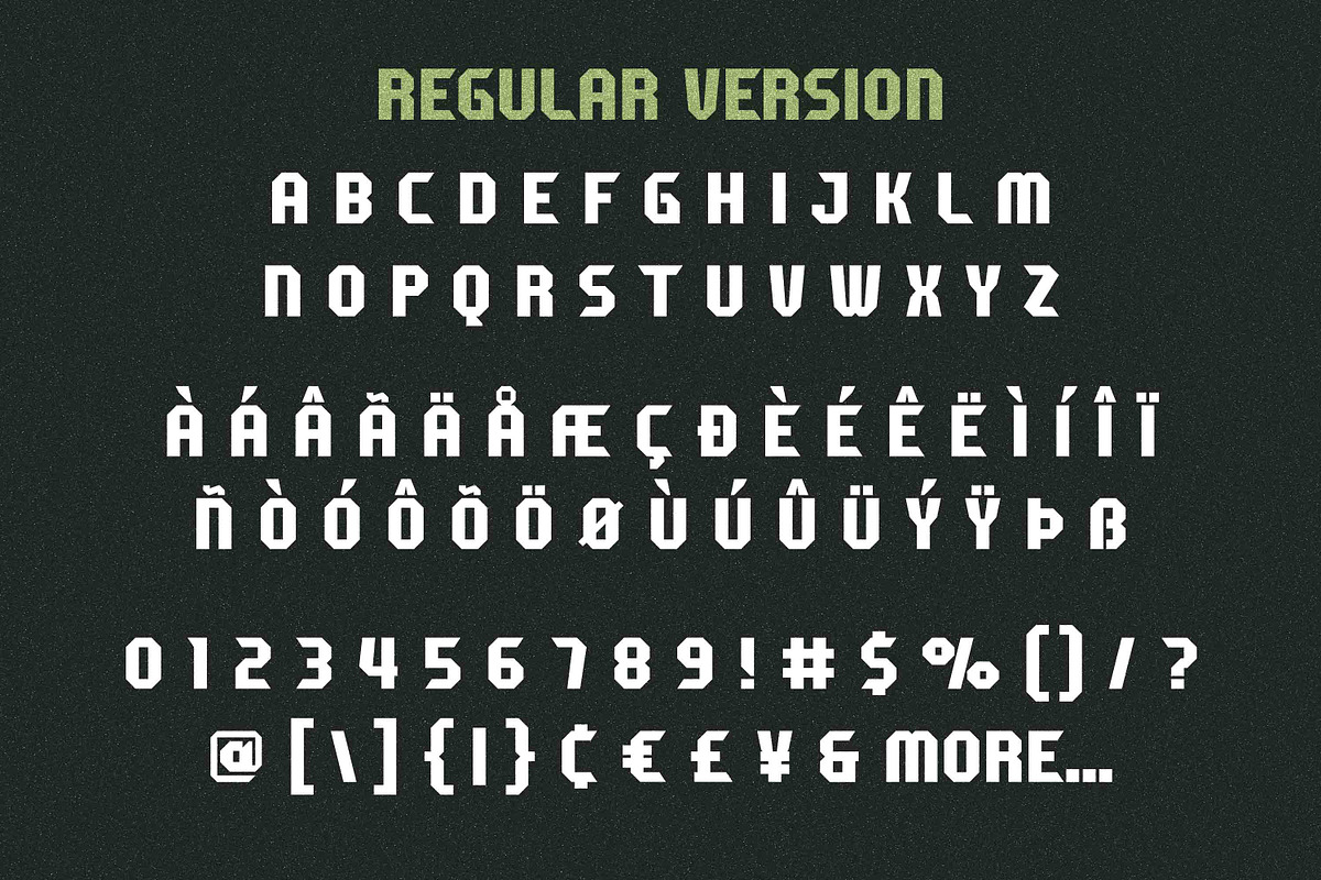 Union Force - Stencil Font, a Font by Almarkhatype