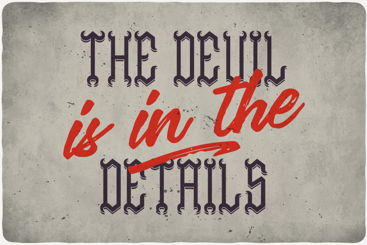 Red Devil Typeface, a Symbol Font by Vozzy Vintage Fonts