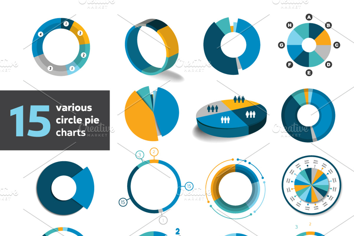 Circle, round charts, graphs., an Object Graphic by VectorAN