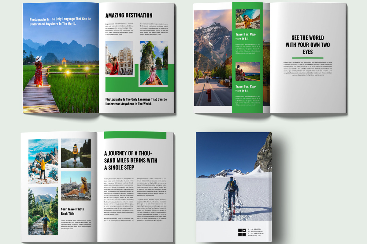 Simple Travel Photobook Layout