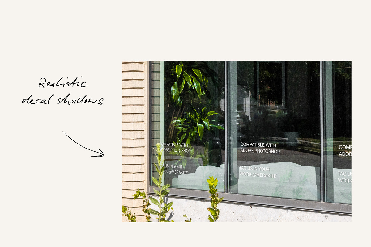 Storefront Window Decal Sign Mockup | Creative Market
