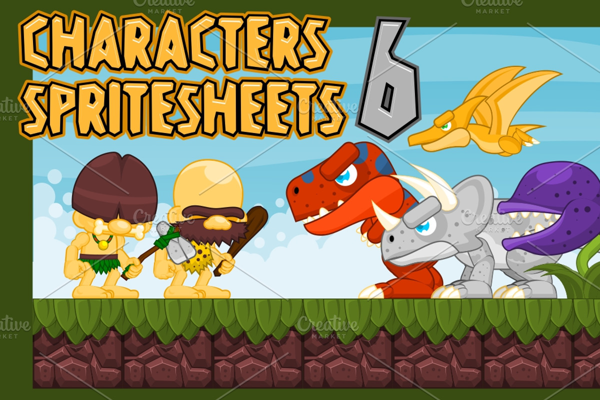 Characters Spritesheet 6, an Illustration by pzUH