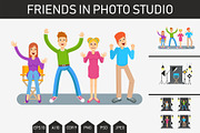 Friends in photo studio, an Object Graphic by Quarta