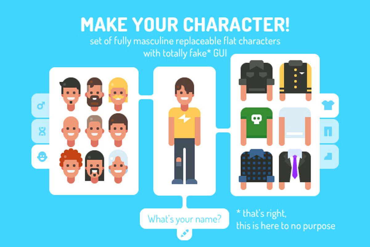 Make Your Character, a Person Illustration by JulyPluto