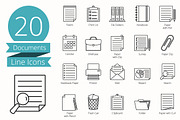 20 Documents Line Icons, a Graphic by PixMarket