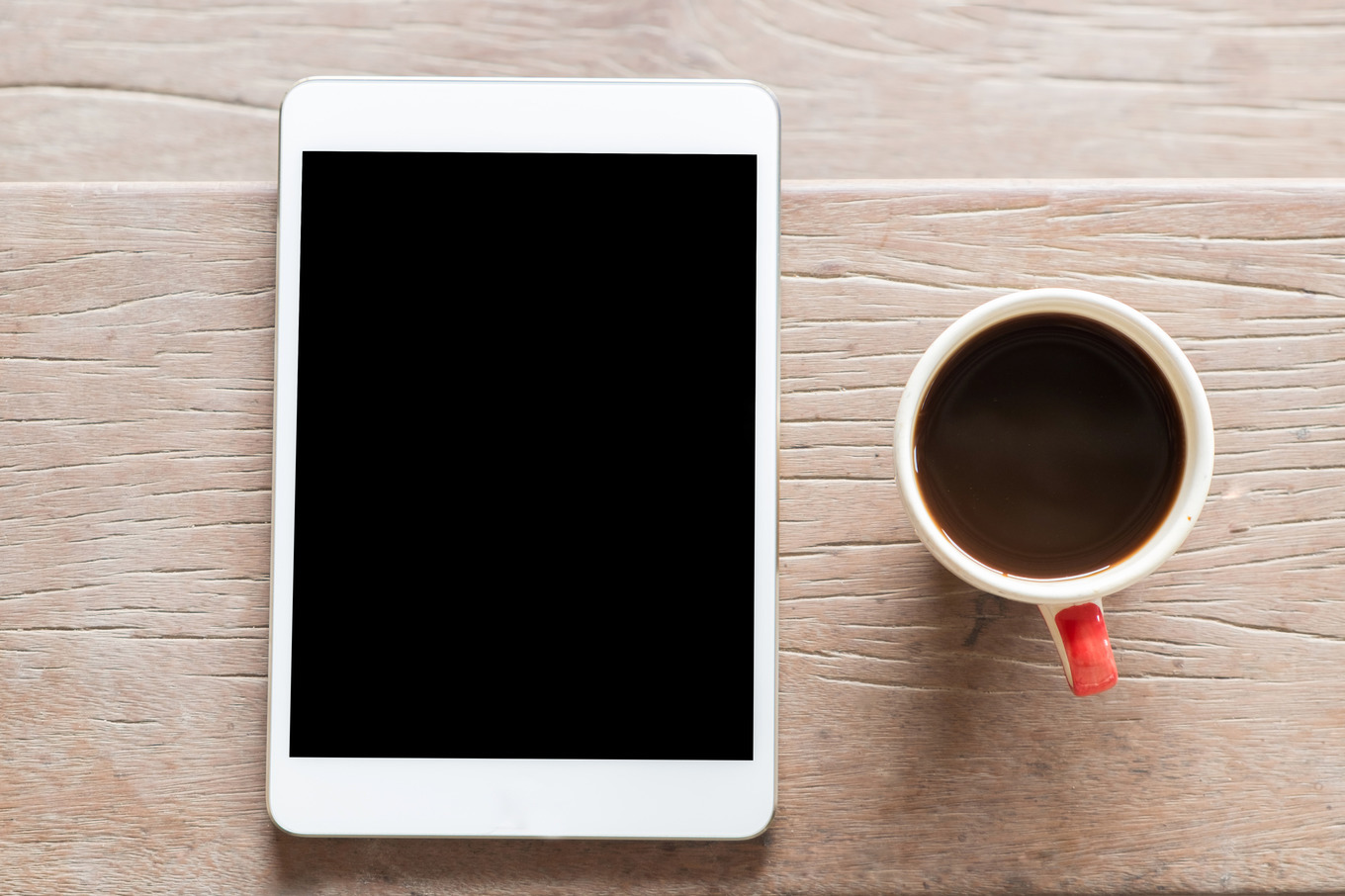 iPad and coffee, a Technology Photo by ptystockphoto | Creative Market