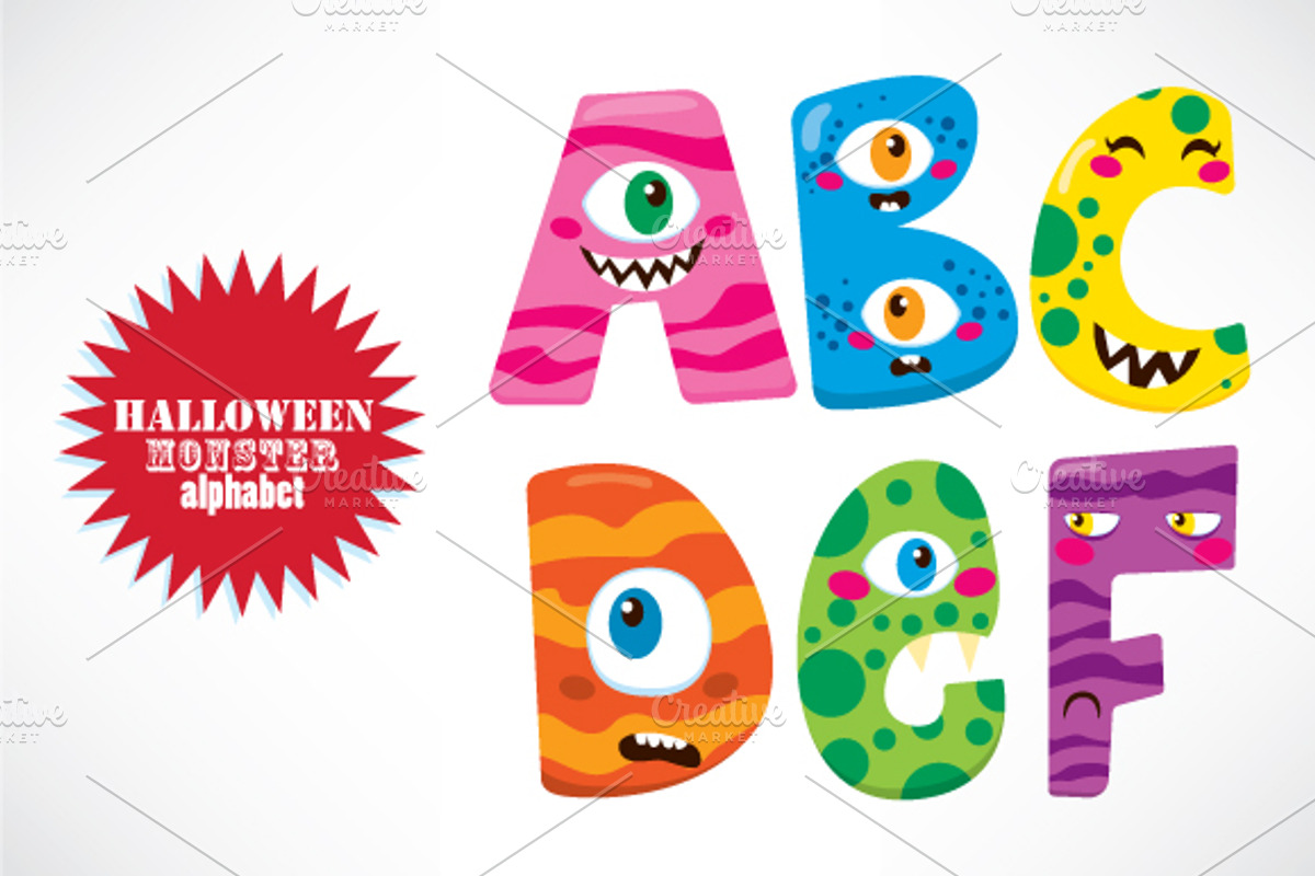 Monster Halloween Alphabet, an Illustration by Kakigori Studio