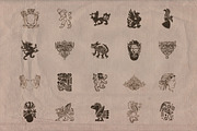 Vintage shapes - Heraldry Symbols, an Object Graphic by JumboDesign