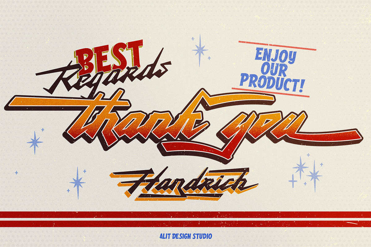 Handrich Typeface, a Script Font by alit design