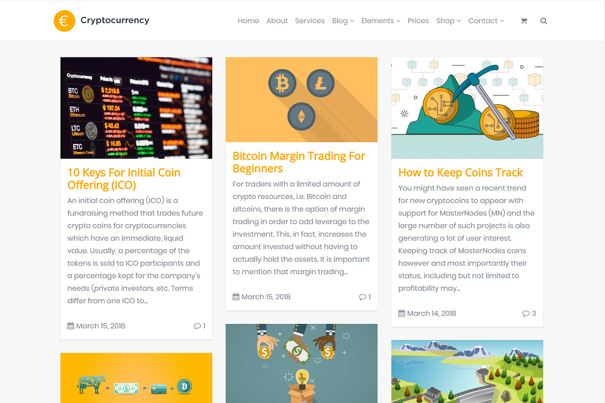 Cryptocurrency Bitcoin WordPress Theme