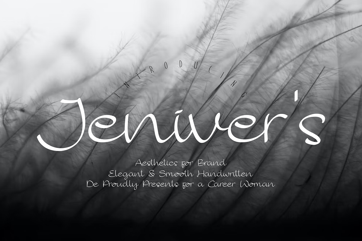 Jenivers Font, a Script Font by ponuppo