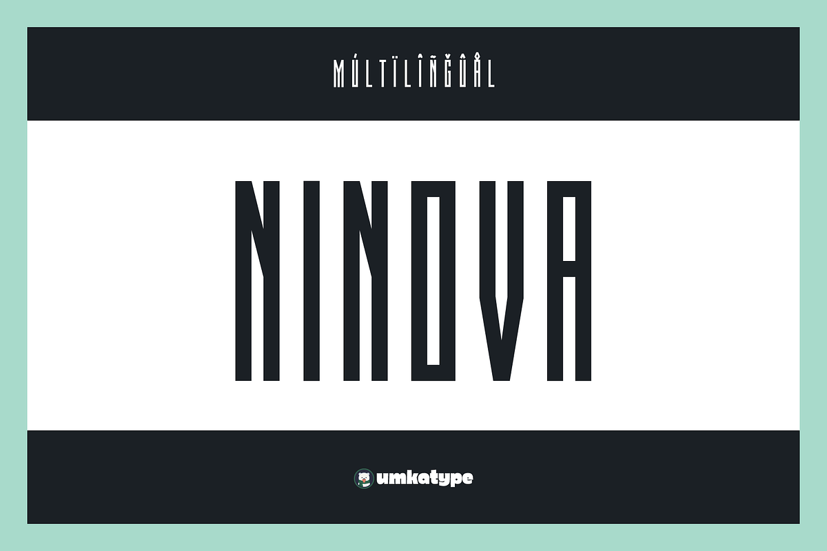 Ninova Logo Fonts, a Sans Serif Font by alpercakici