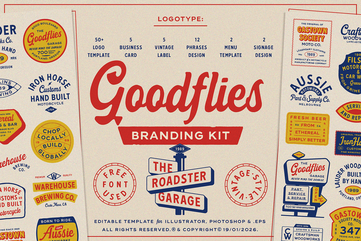 Goodflies Branding Kit, a Branding & Logo Template by Refolve Design