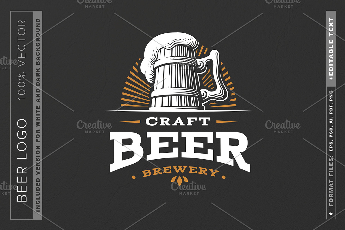 Beer logo, a Branding & Logo Template by SODESIGN