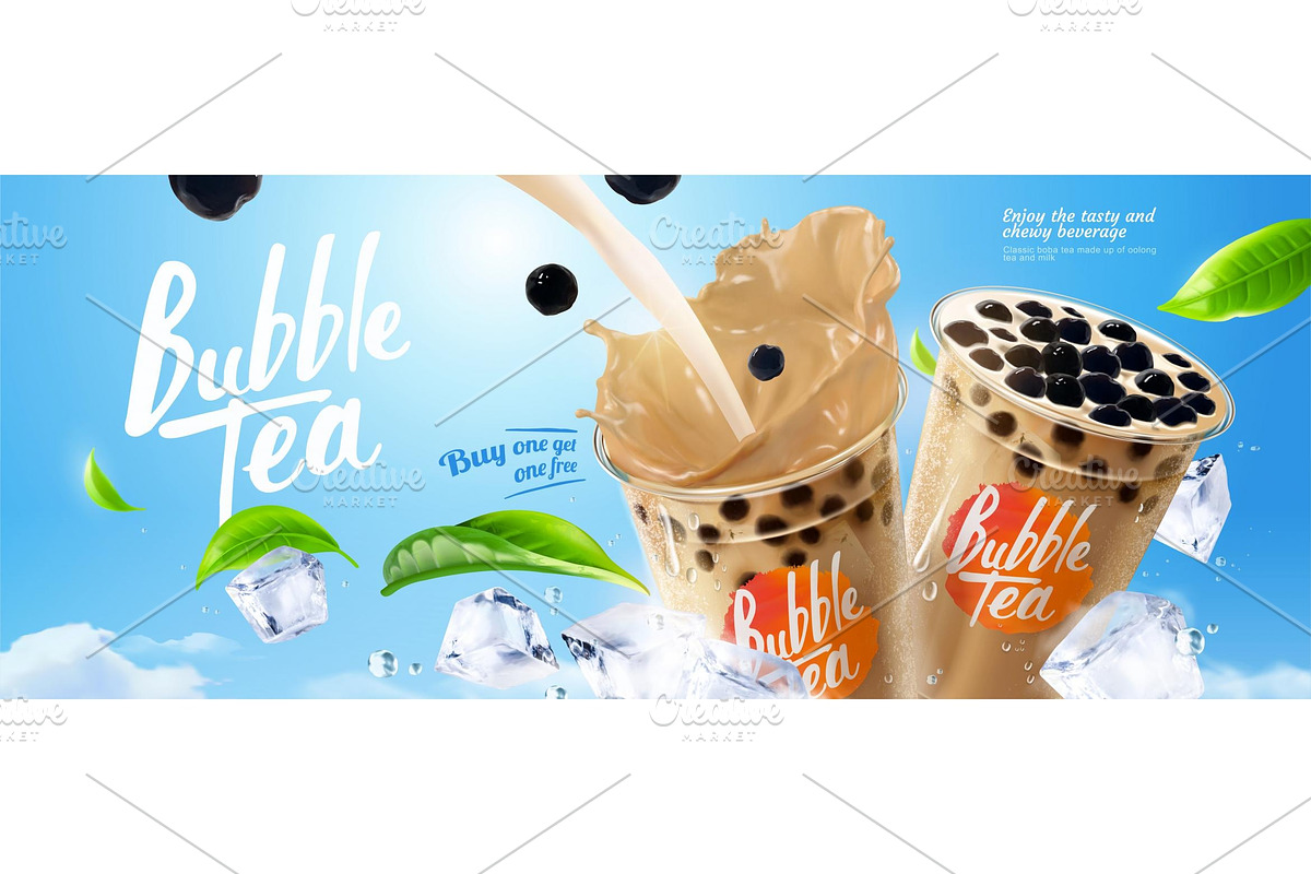 Bubble milk tea ads