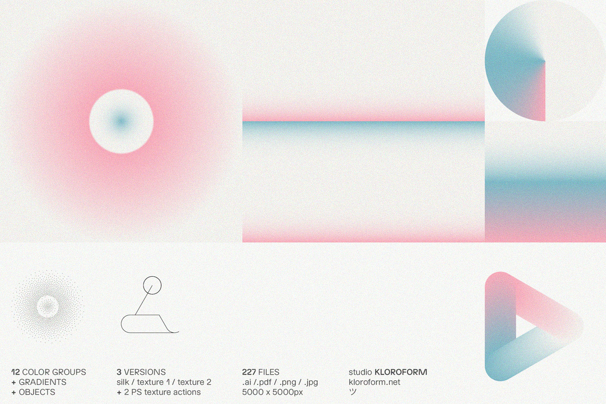 Gradient + Objects | Creative Market