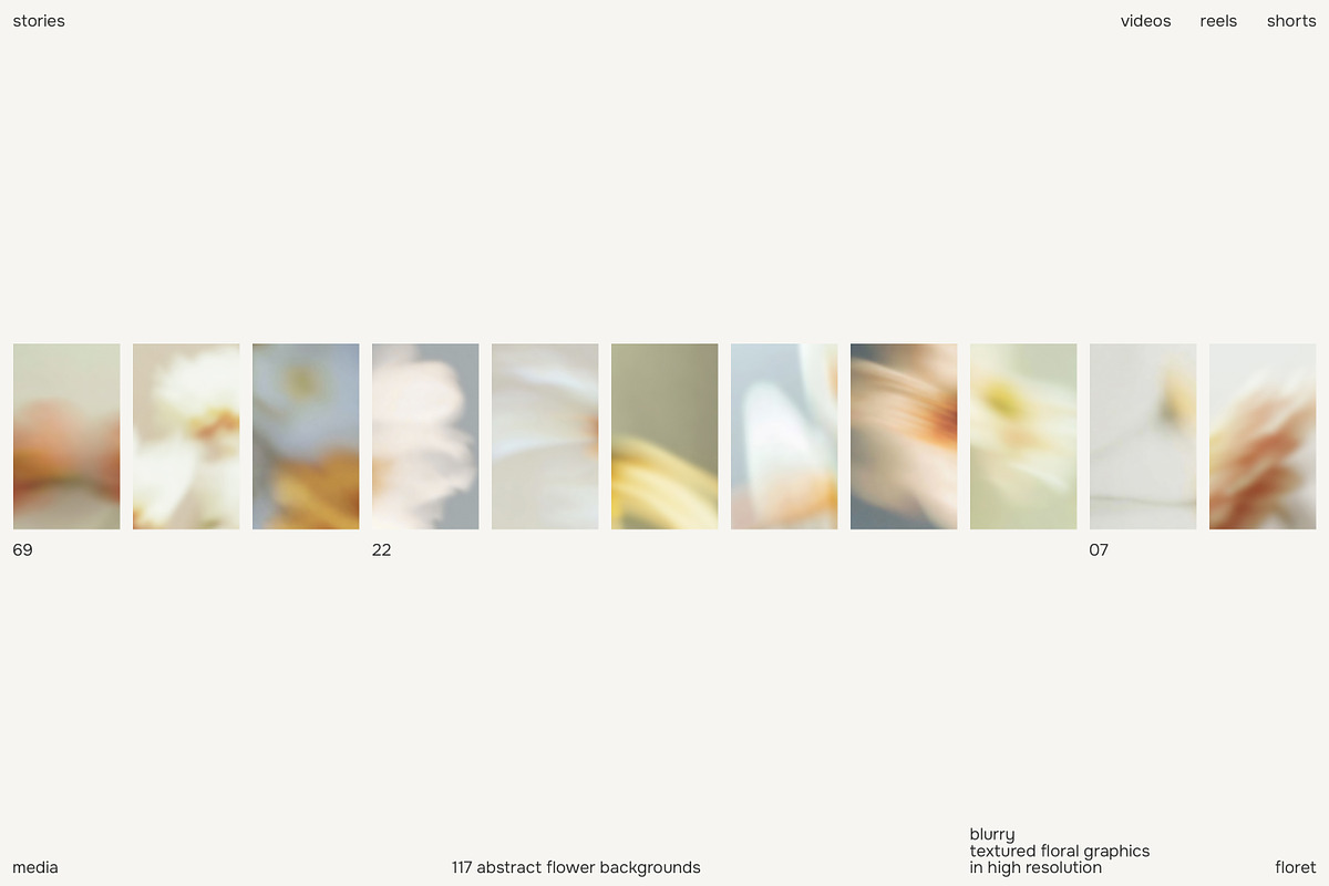 FLORET Blur Flower Backgrounds