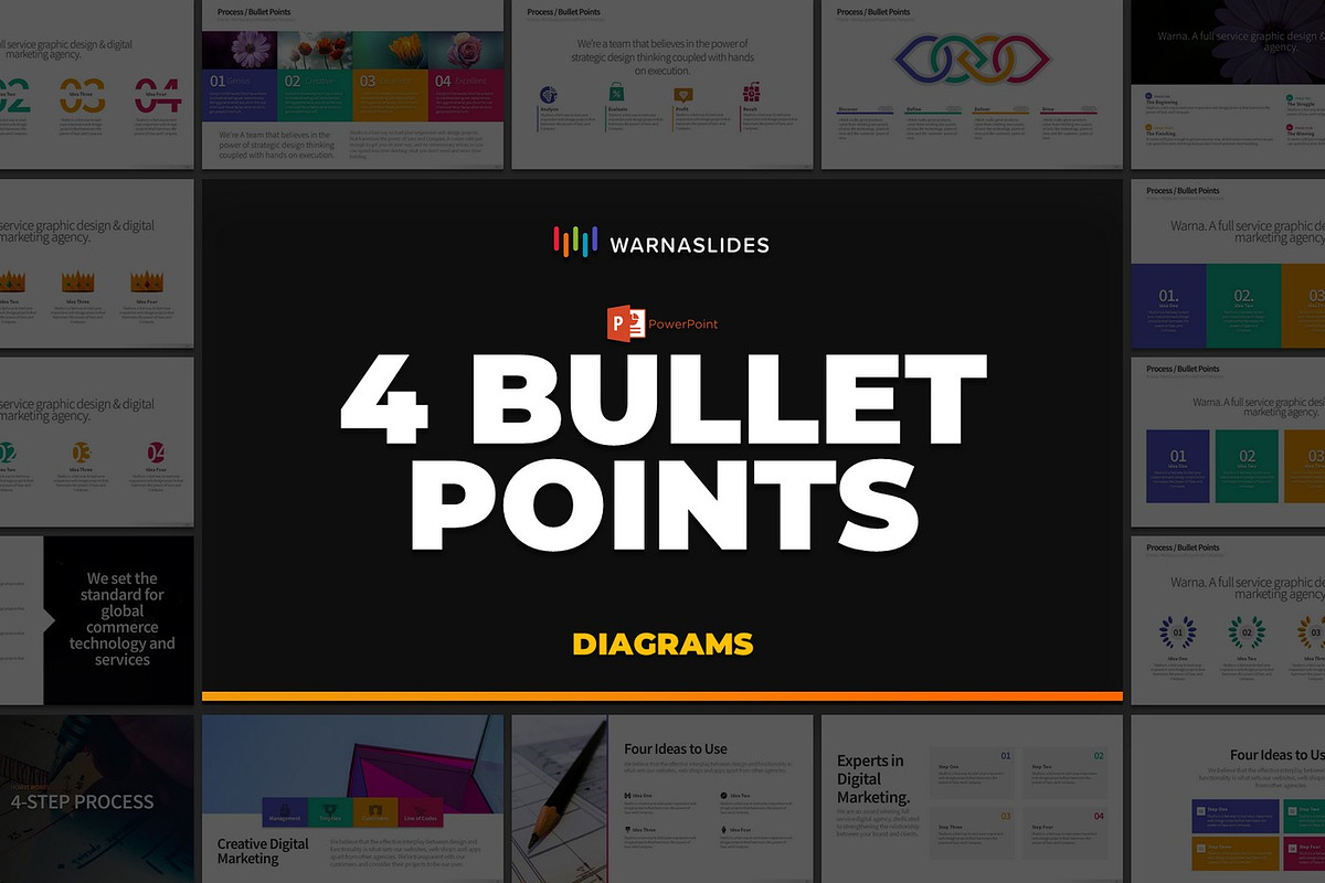 4 Bullet Points PowerPoint Templates