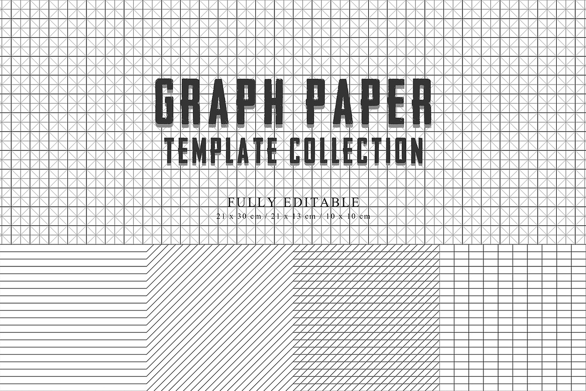 Graph Paper Template Collection, a Graphic by Honnum Graphic Art