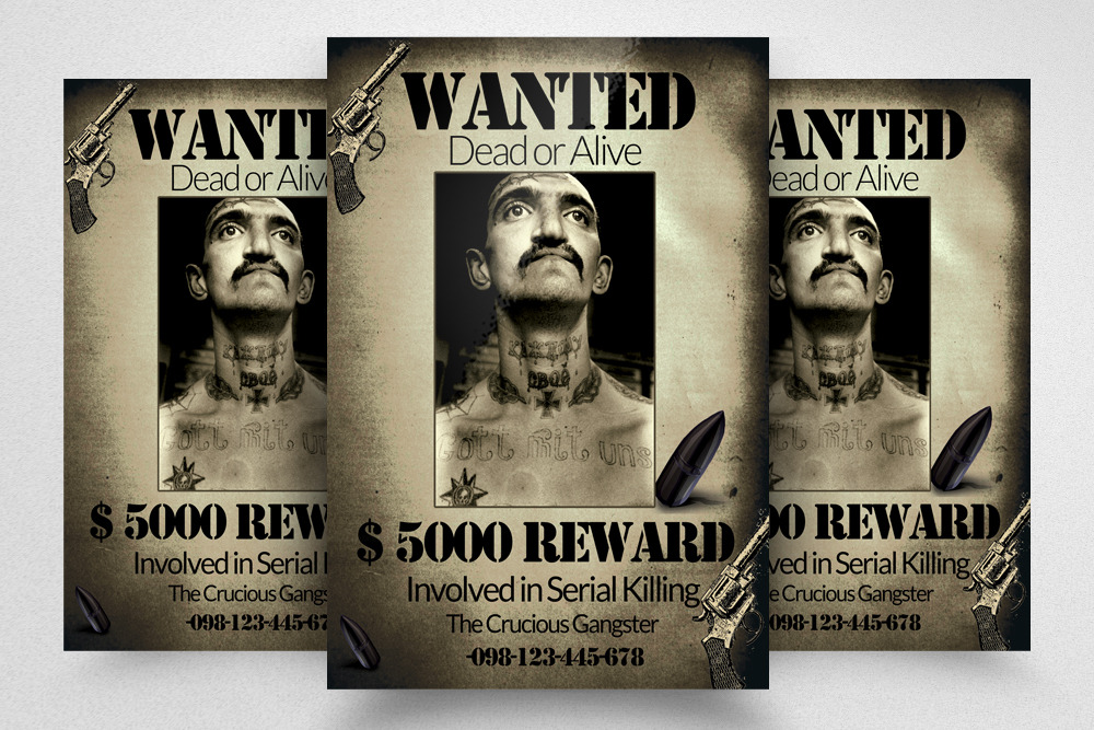 wanted Flyer Template, a Flyer Template by Psd Templates