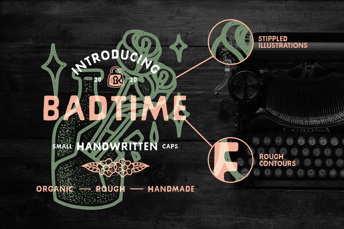 Badtime | Bold Handwritten Font, a Sans Serif Font by Beveled Design Co.