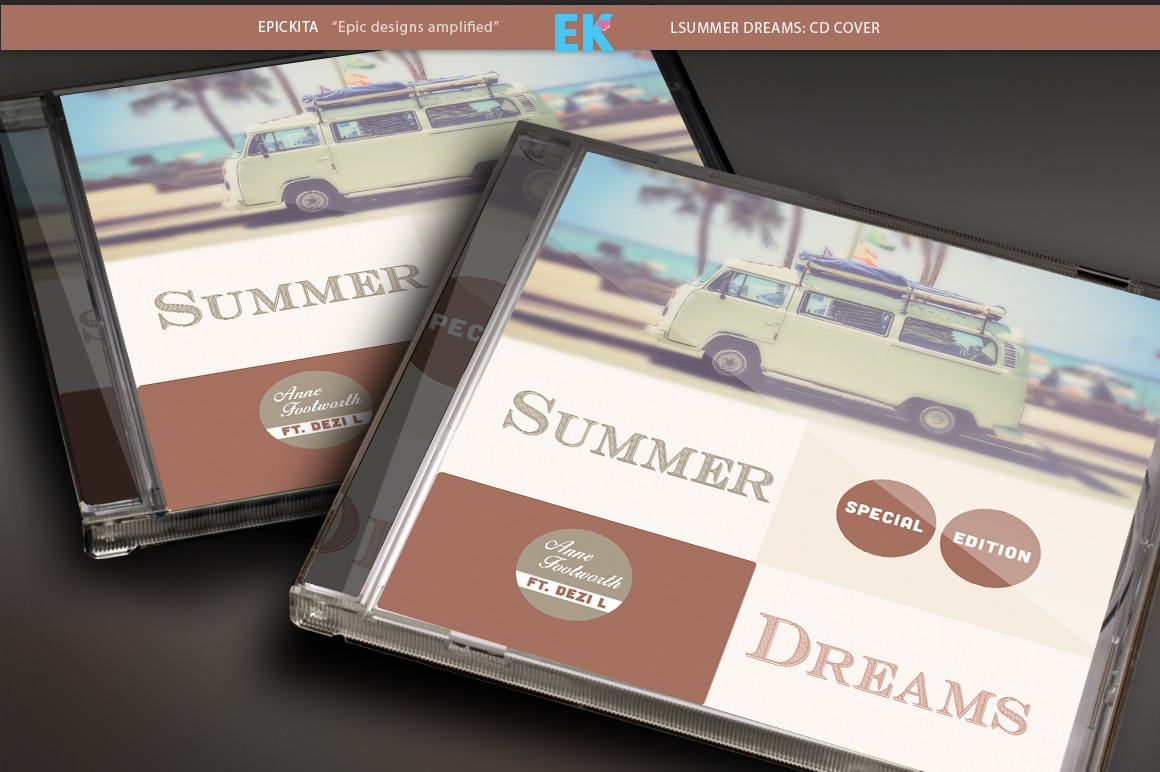 Summer Dreams:CD Artwork Template | Templates & Themes ~ Creative Market